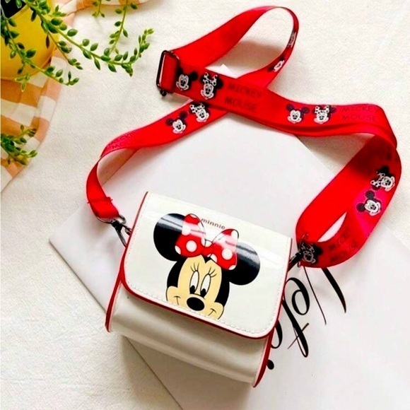 Disney | Accessories | Disney Minnie Mouse Kids Mini Purse White And ...
